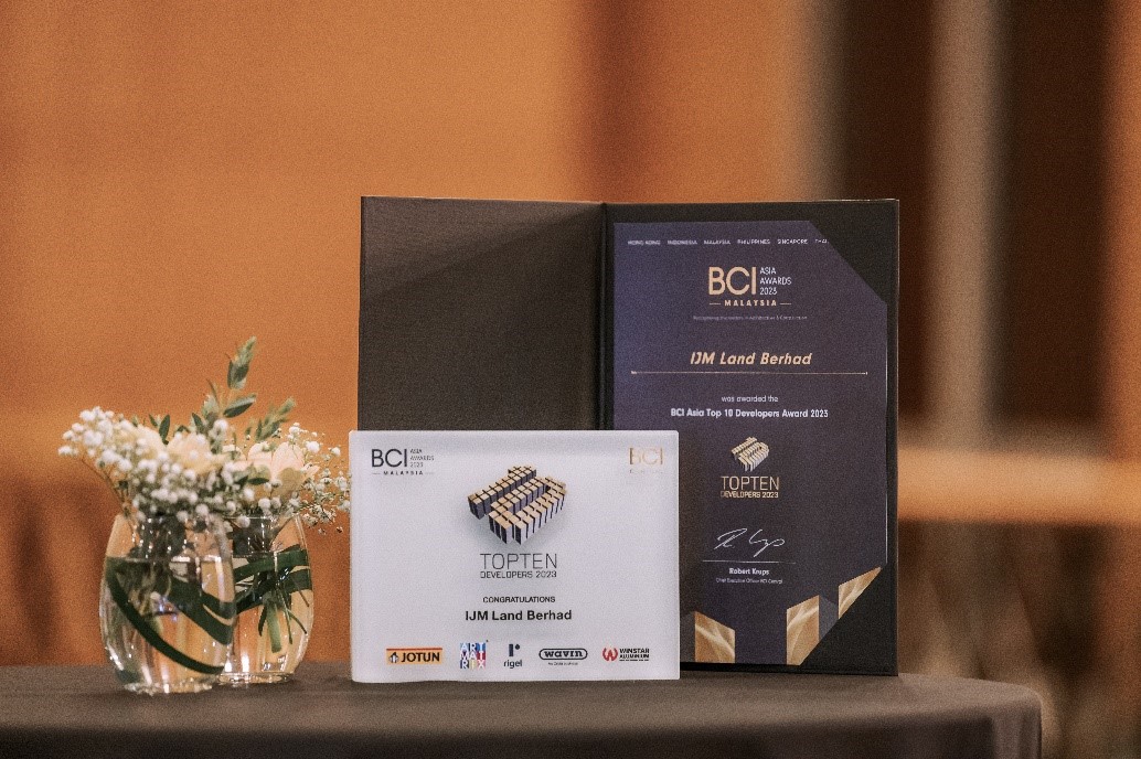 BCI Asia Award : IJM Land Berhad Won BCI Asia Awards 2023 | IJM Land